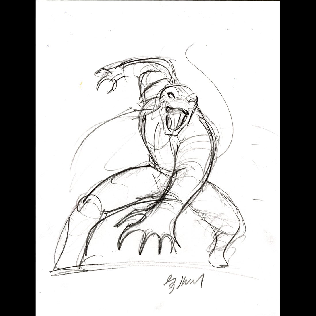 The Lizard - Marvel Masterpieces Unused Sketch - Greg Hildebrandt ...